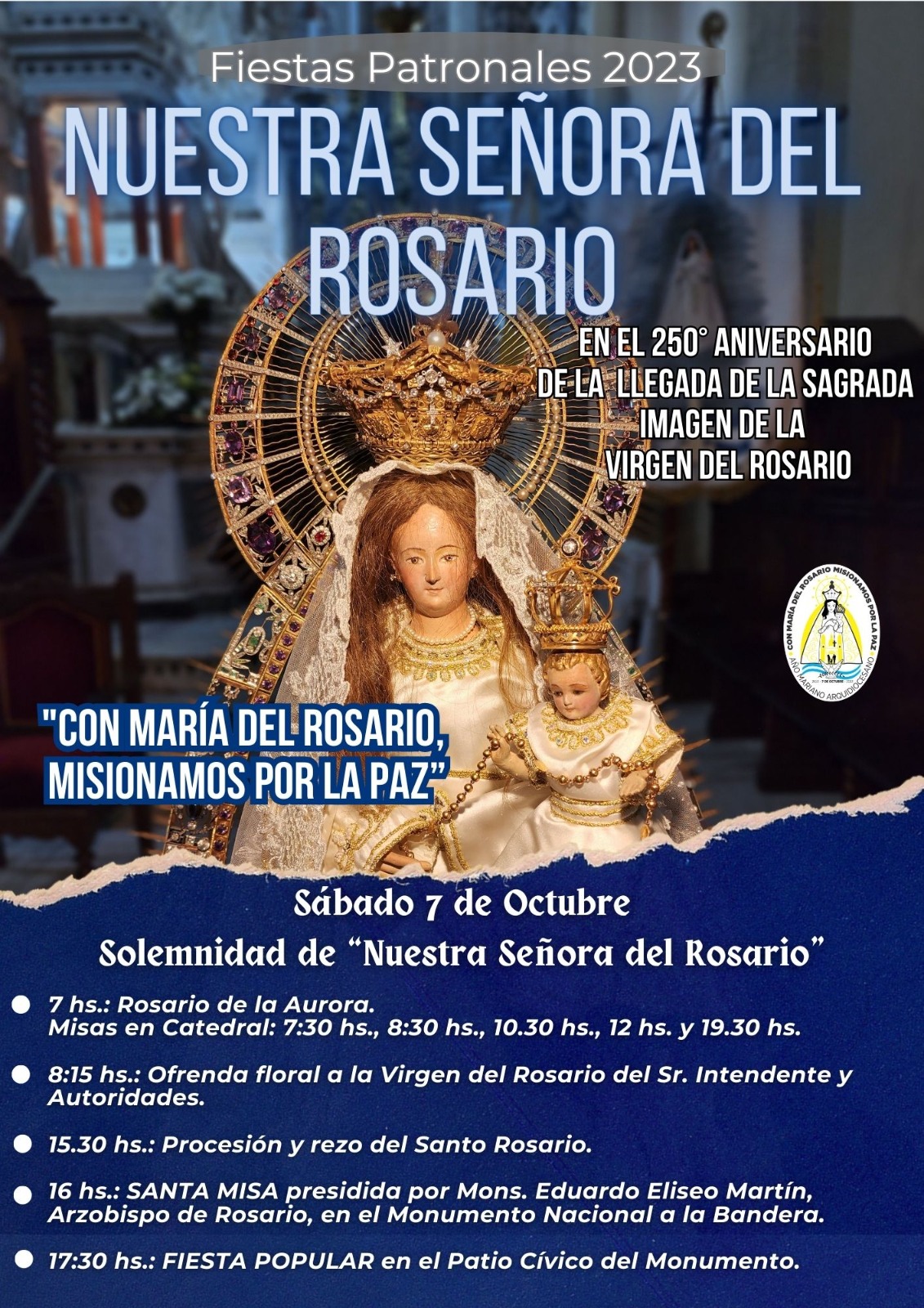 Rosario se prepara para celebrar a su fundadora y patrona la Virgen del ...